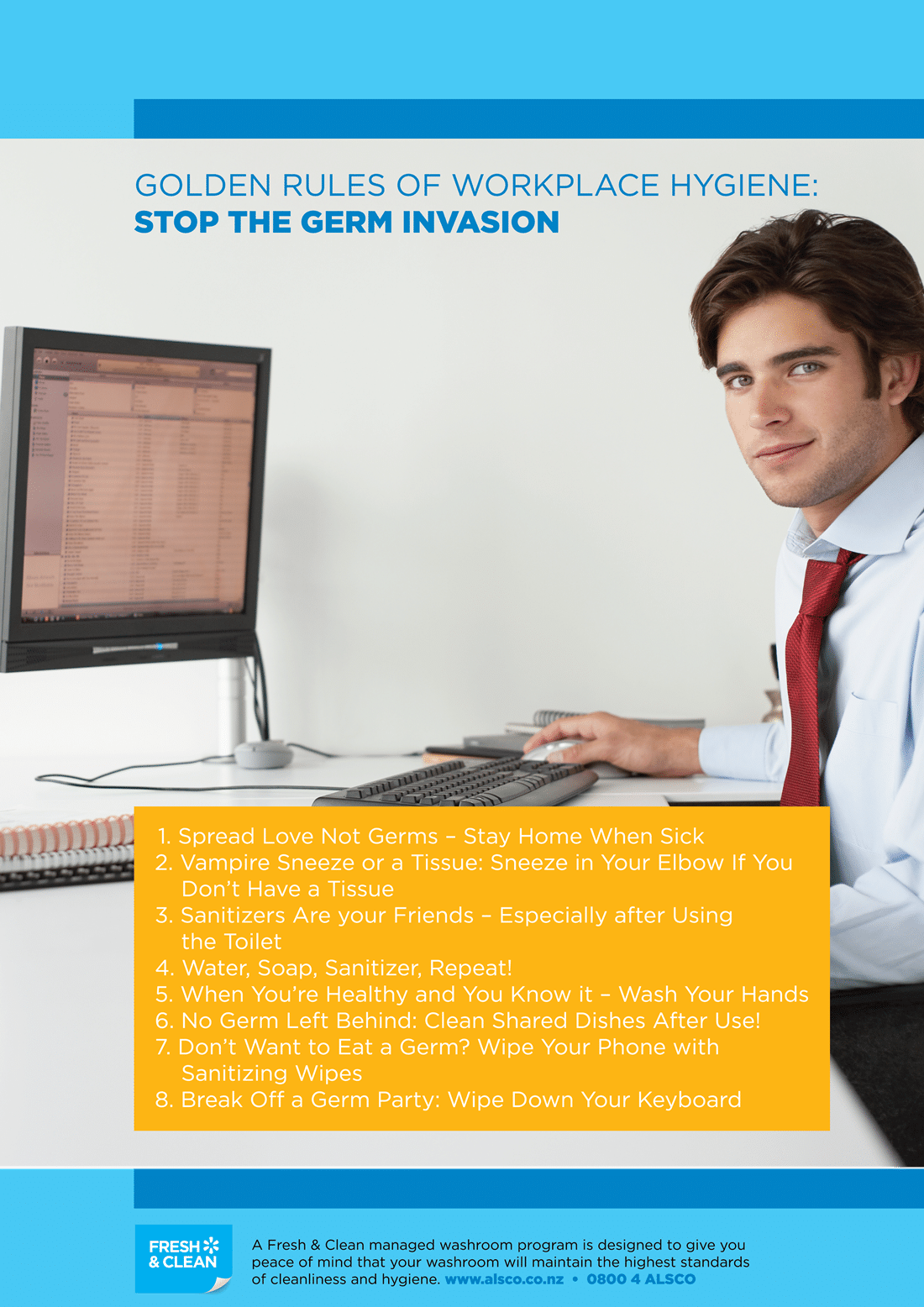 Workplace Hygiene Etiquette Posters | Alsco New Zealand Workplace Hygiene Etiquette Posters | Alsco New Zealand