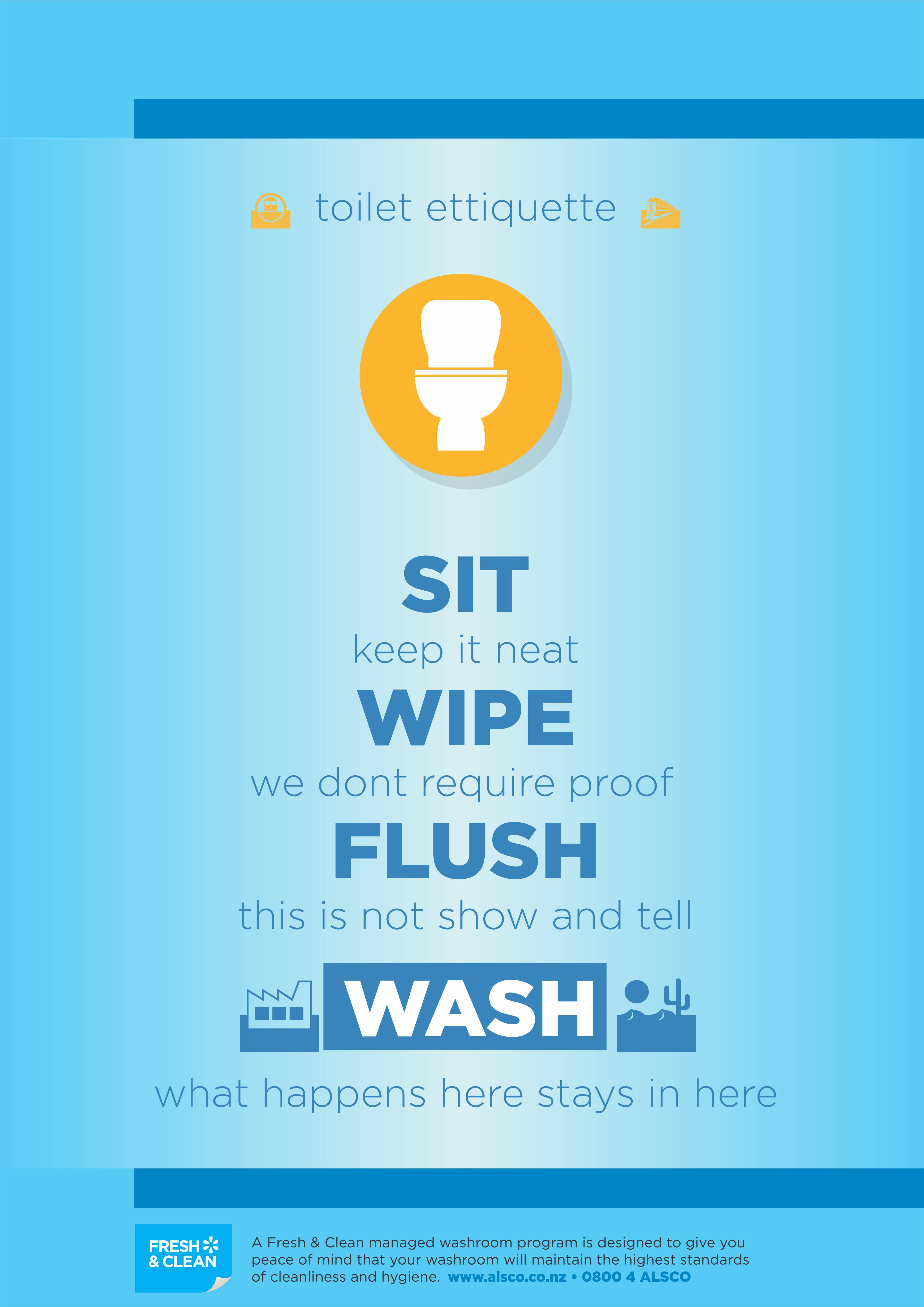 Toilet Cubicle Posters | Alsco New Zealand Toilet Cubicle Posters | Alsco New Zealand